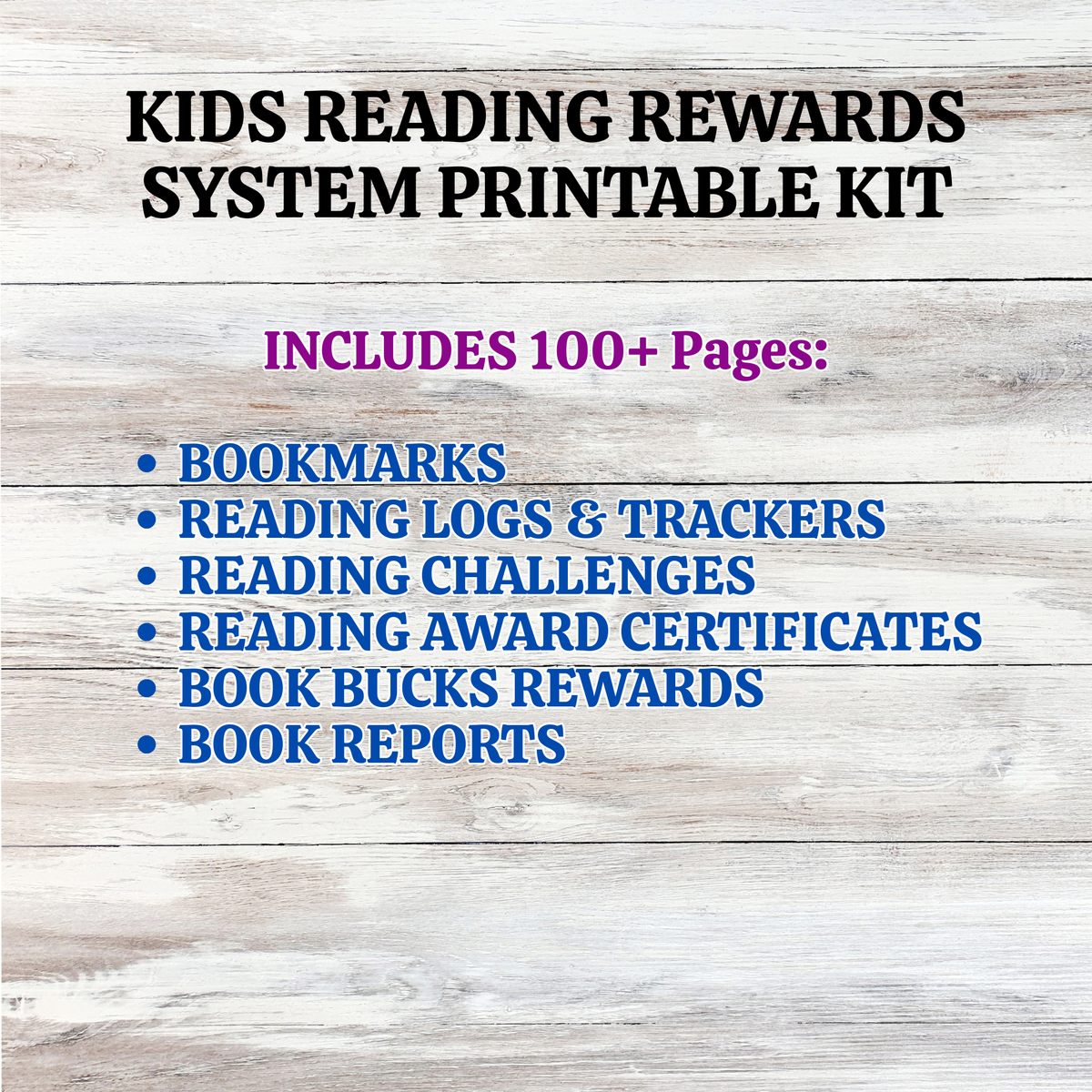 Kids Reading Reward System Printable Kit (100+ Pages) – Cassie Smallwood