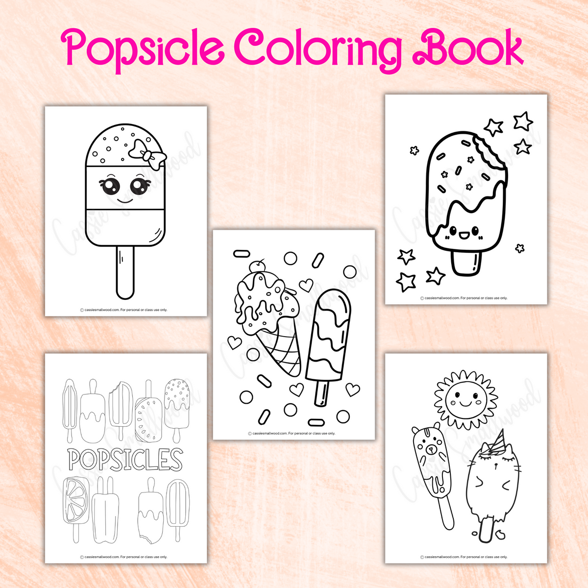 Printable Popsicle Coloring Book (15 Popsicle Coloring Pages) – Cassie ...