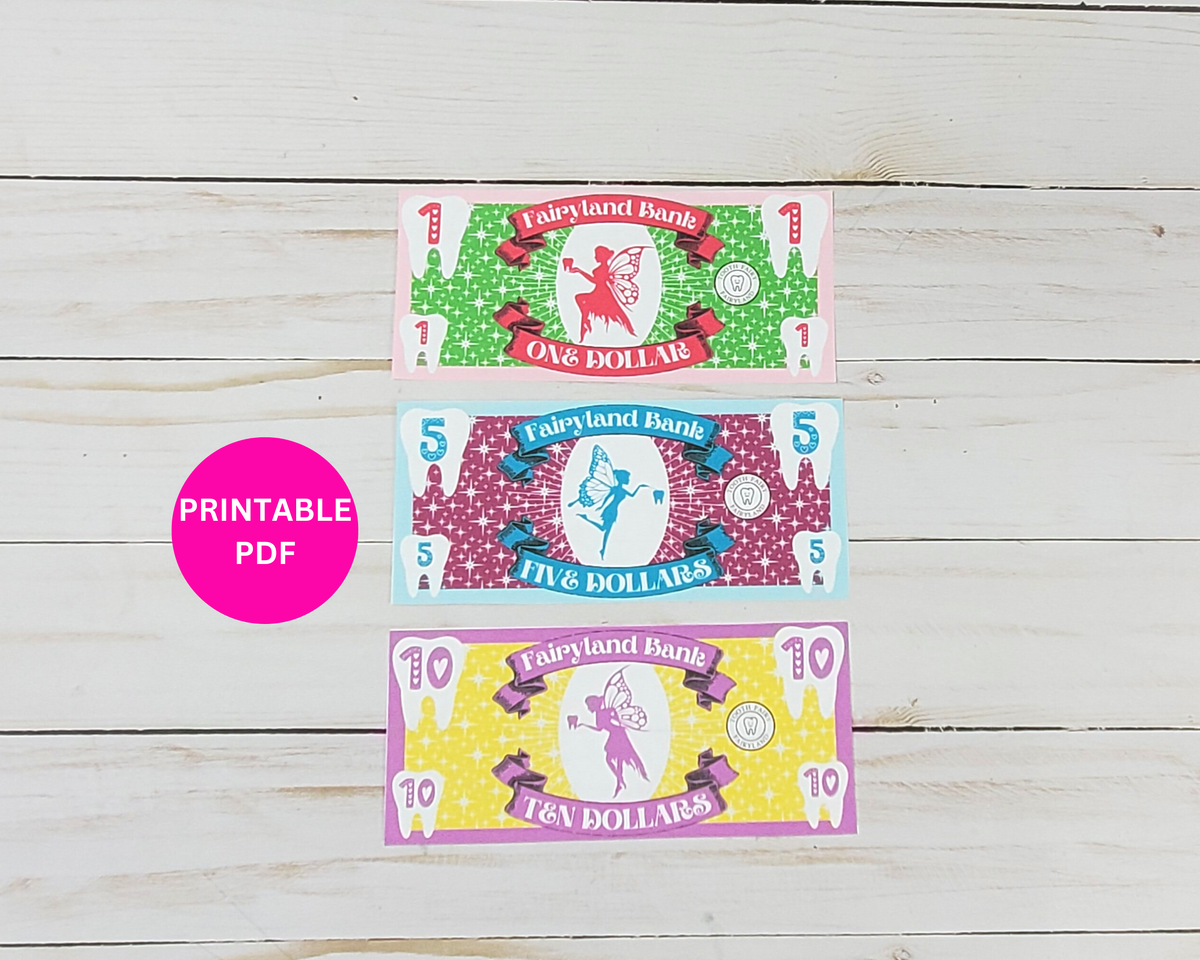 Tooth Fairy Printable Play Money – Cassie Smallwood