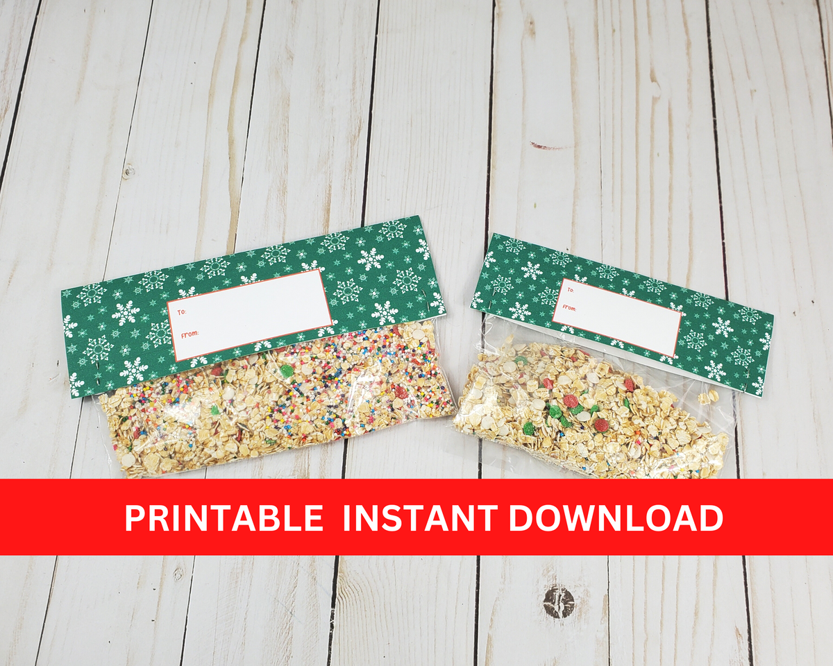Printable Magic Reindeer Food Treat Bag Toppers With Poem – Cassie ...