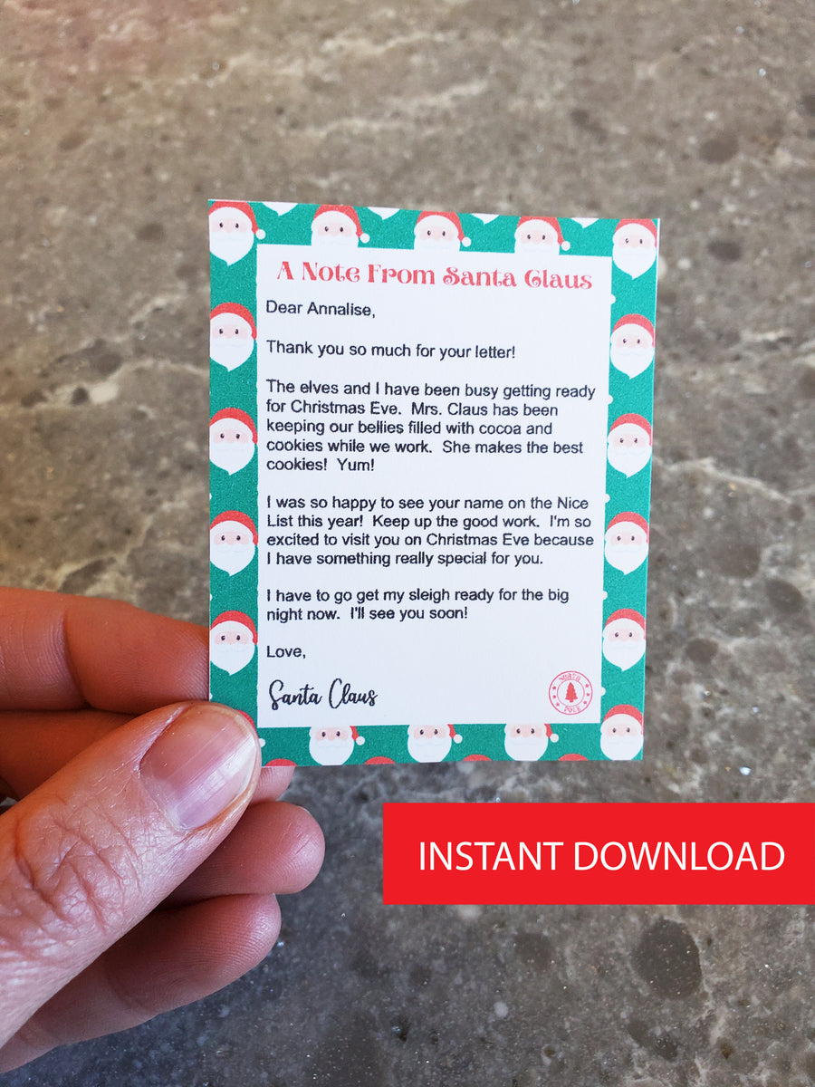Tiny Editable Letter From Santa For Elf Printable – Cassie Smallwood