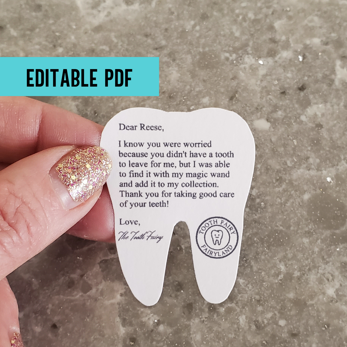 Editable Swallowed Tooth Fairy Letter For Missing Tooth – Cassie Smallwood