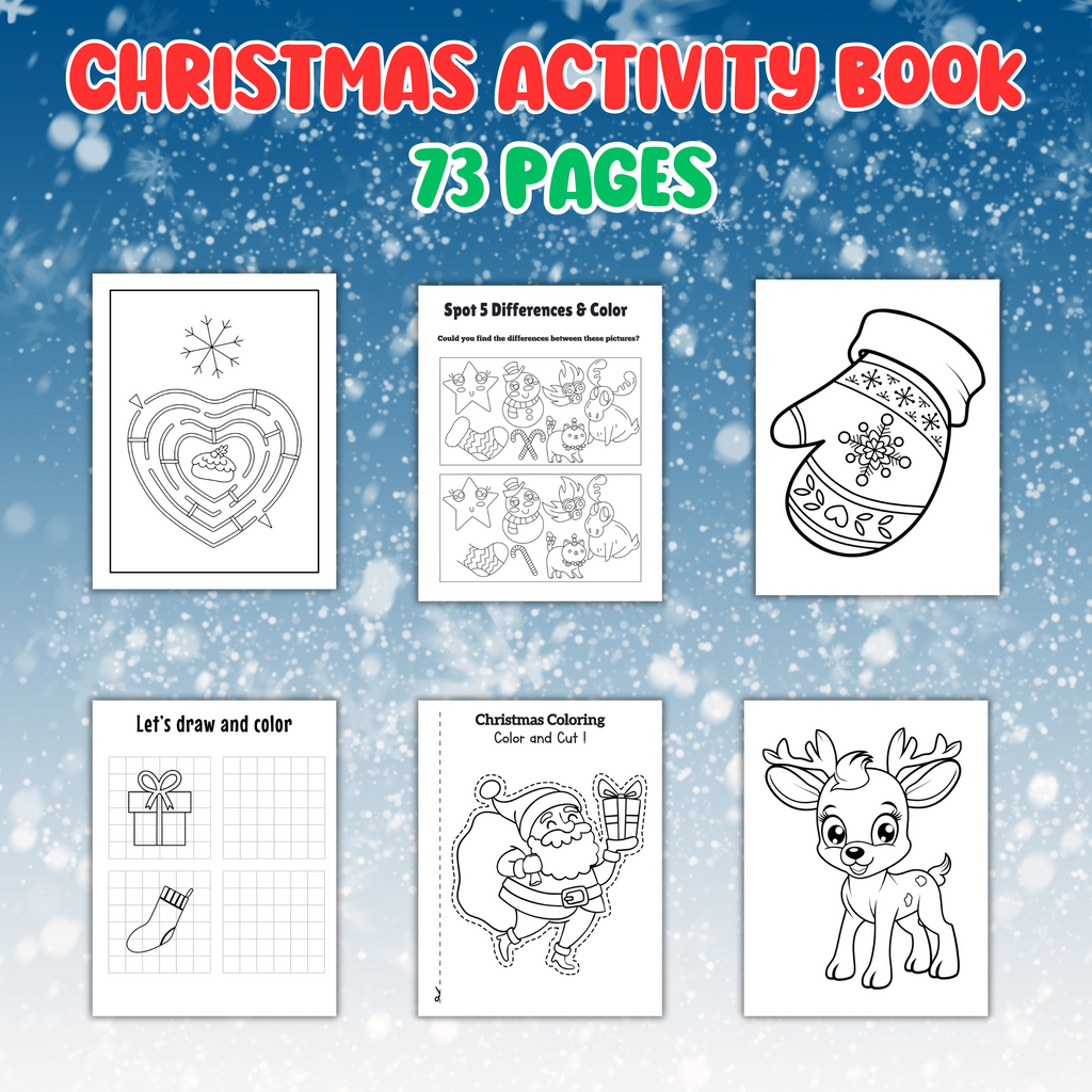 Printable Christmas Activity Worksheets, Puzzles, and Games Book ...