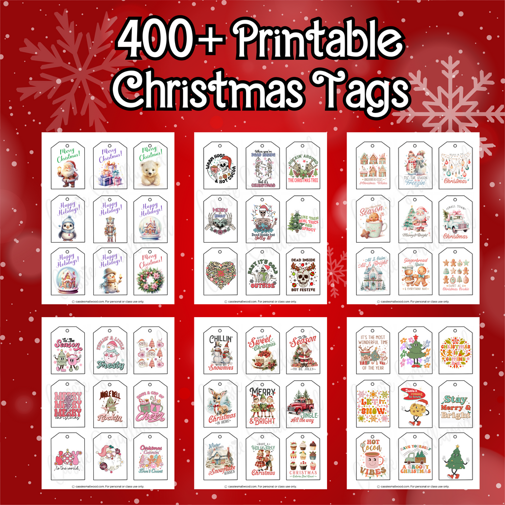 400+ Printable Christmas Tags – Cassie Smallwood