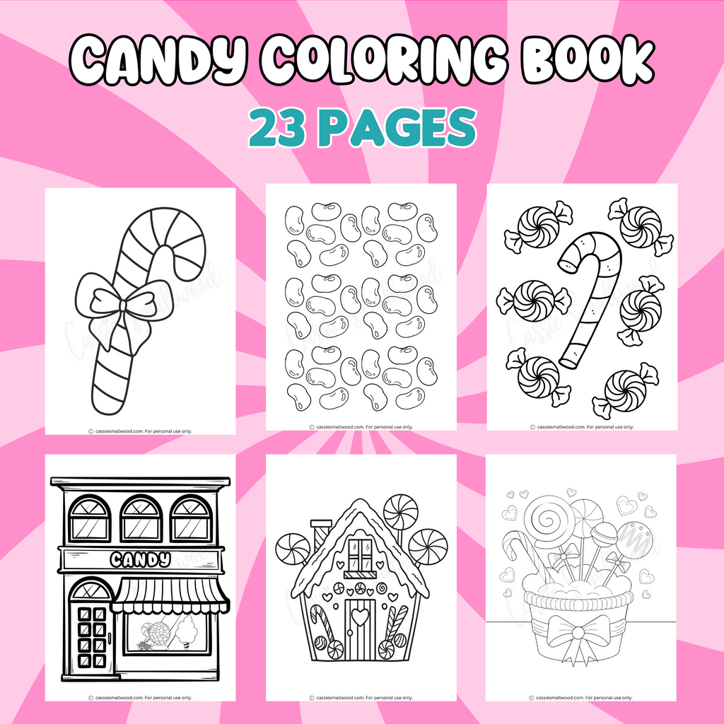 Printable Candy Coloring Book (23 Pages) – Cassie Smallwood