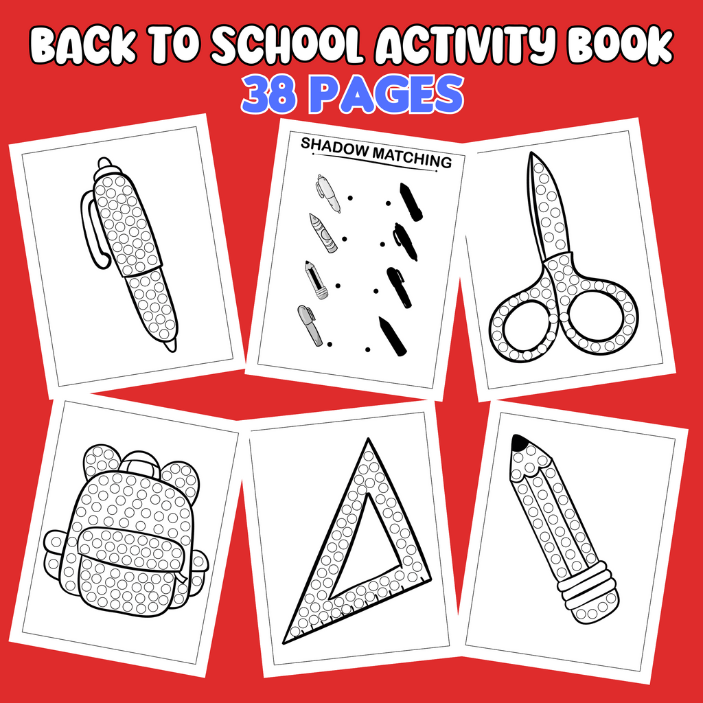 Printable Back To School Activity Book For Kids (38 Pages) – Cassie ...