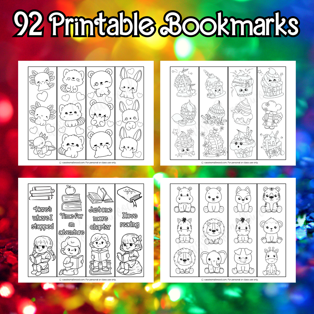 Cute Printable Bookmarks For Kids – Cassie Smallwood
