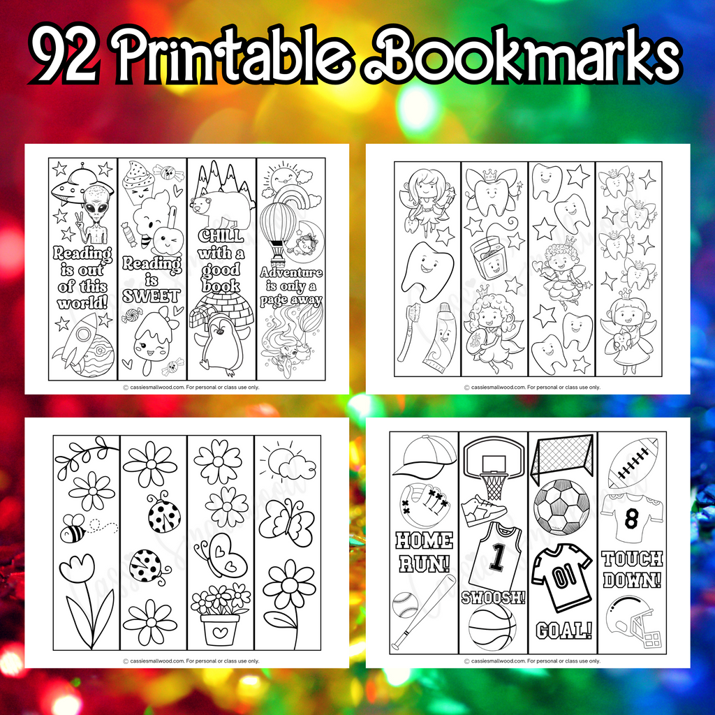 Cute Printable Bookmarks For Kids – Cassie Smallwood