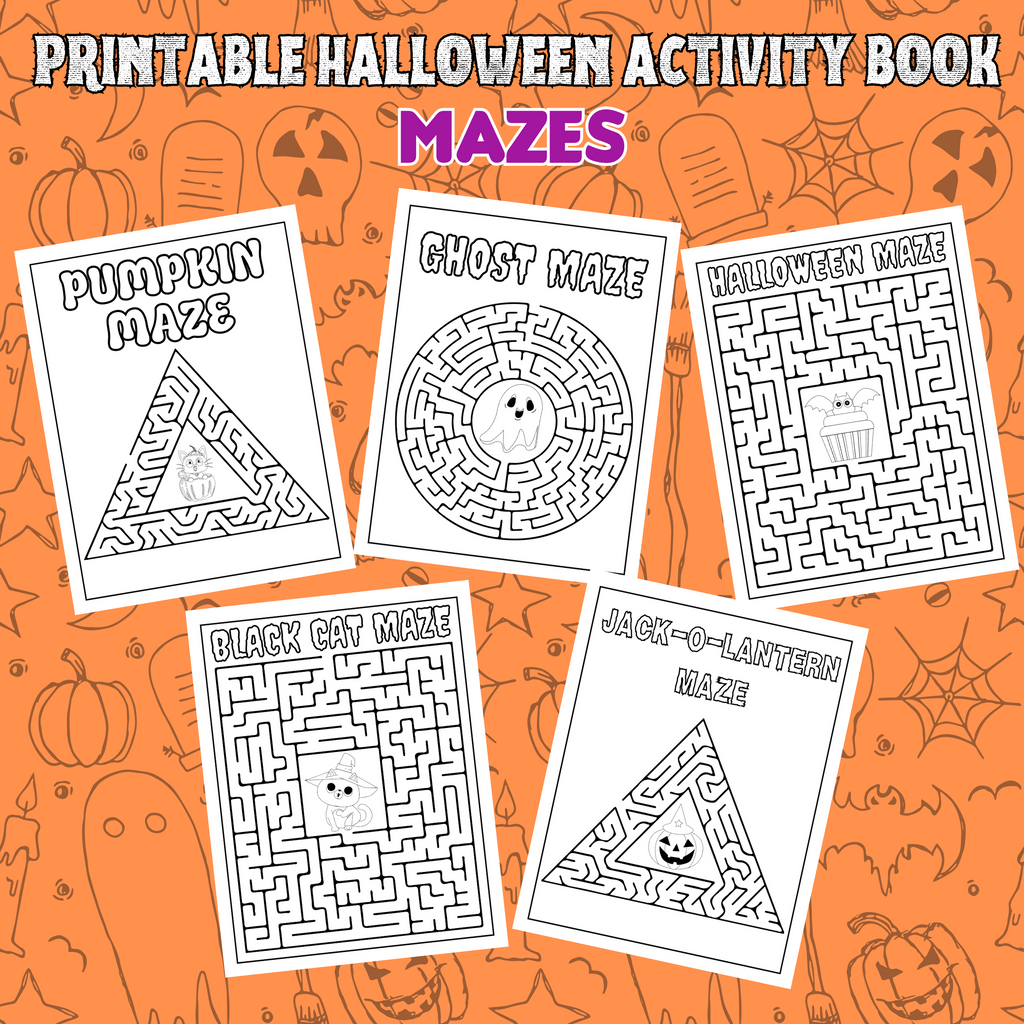 Printable Halloween Activity Book For Kids (45 Pages) – Cassie Smallwood