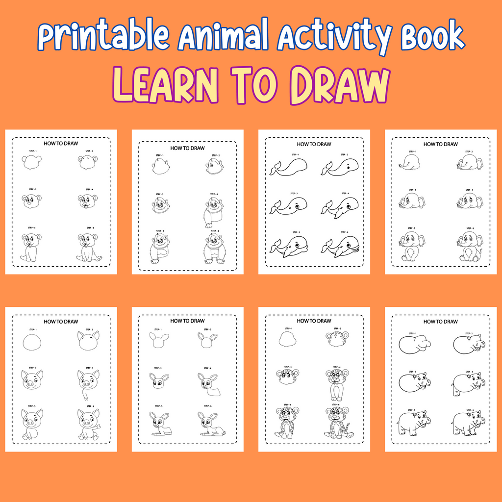Printable Animal Activity And Coloring Book – Cassie Smallwood