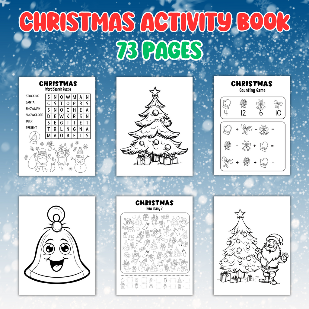 Printable Christmas Activity Worksheets, Puzzles, and Games Book ...