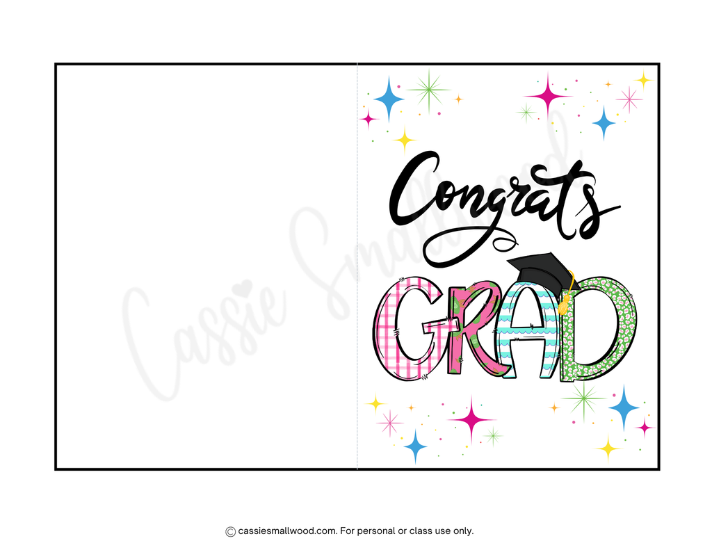 Printable Graduation Cards (20 Pages) – Cassie Smallwood