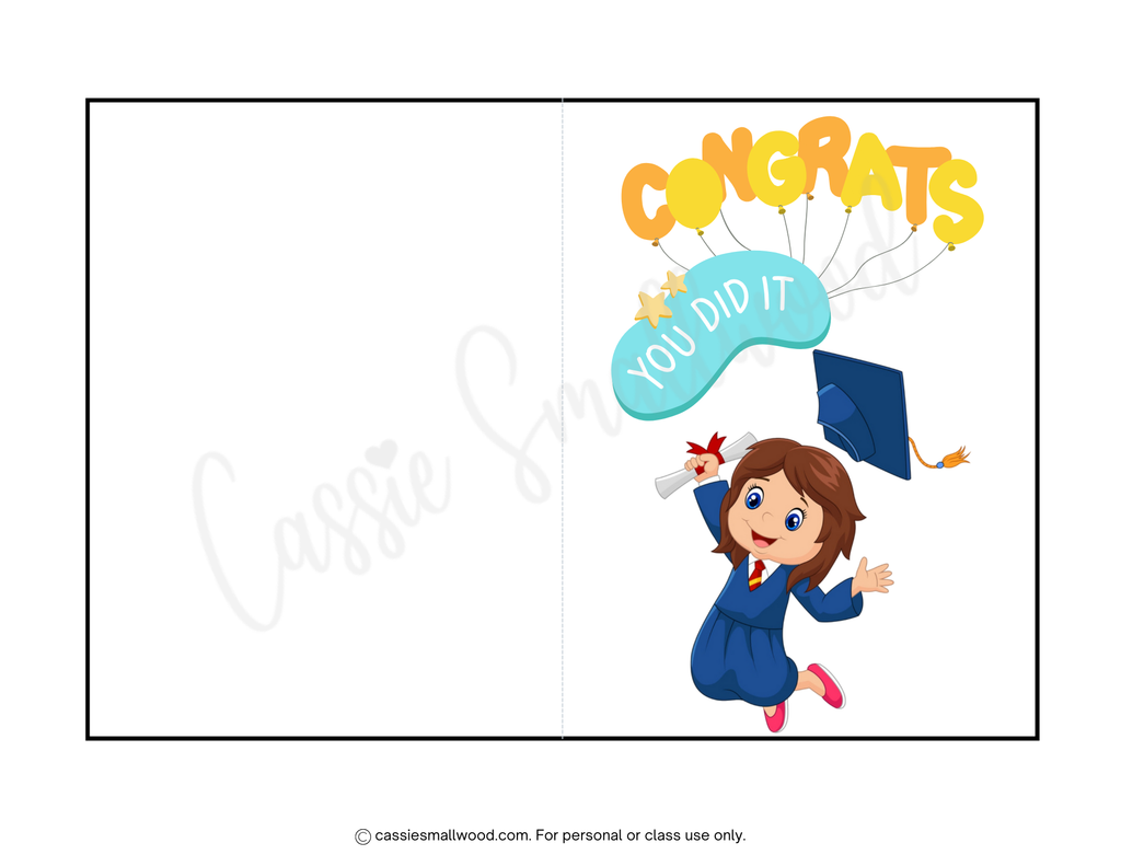 Printable Graduation Cards (20 Pages) – Cassie Smallwood