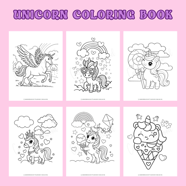 rainbow unicorn coloring pages