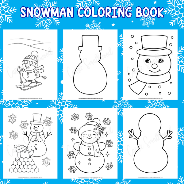 Printable Snowman Coloring Book (41 Snowman Coloring Pages) – Cassie ...