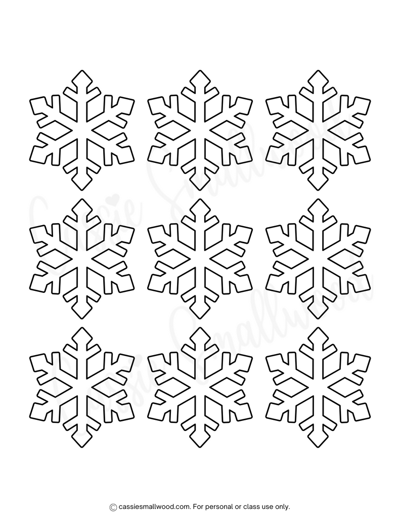 Printable Snowflake Templates (33 Pages) – Cassie Smallwood