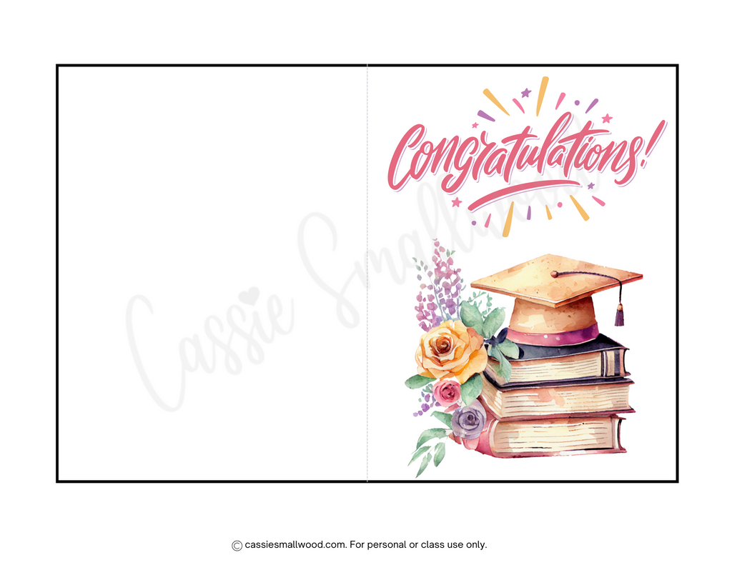 Printable Graduation Cards (20 Pages) – Cassie Smallwood