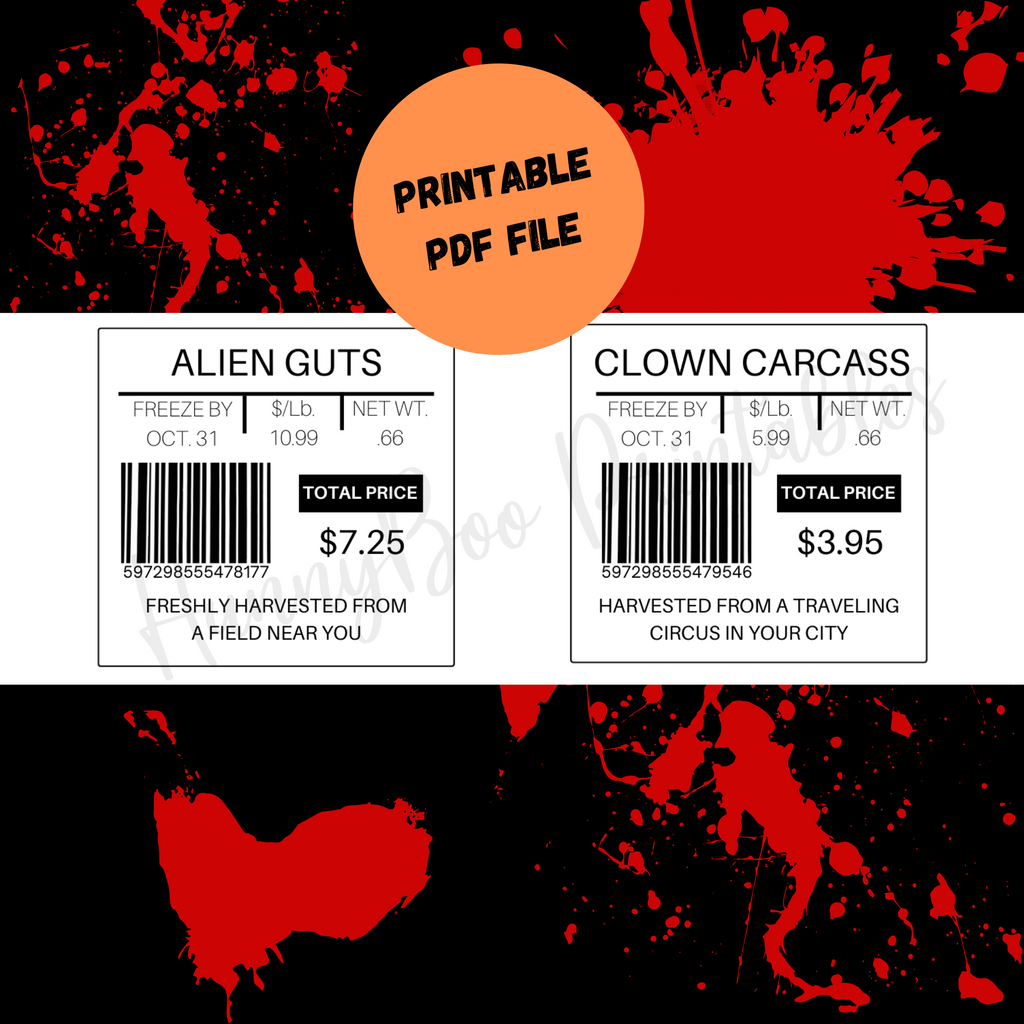 Halloween Meat Labels Printable – Cassie Smallwood