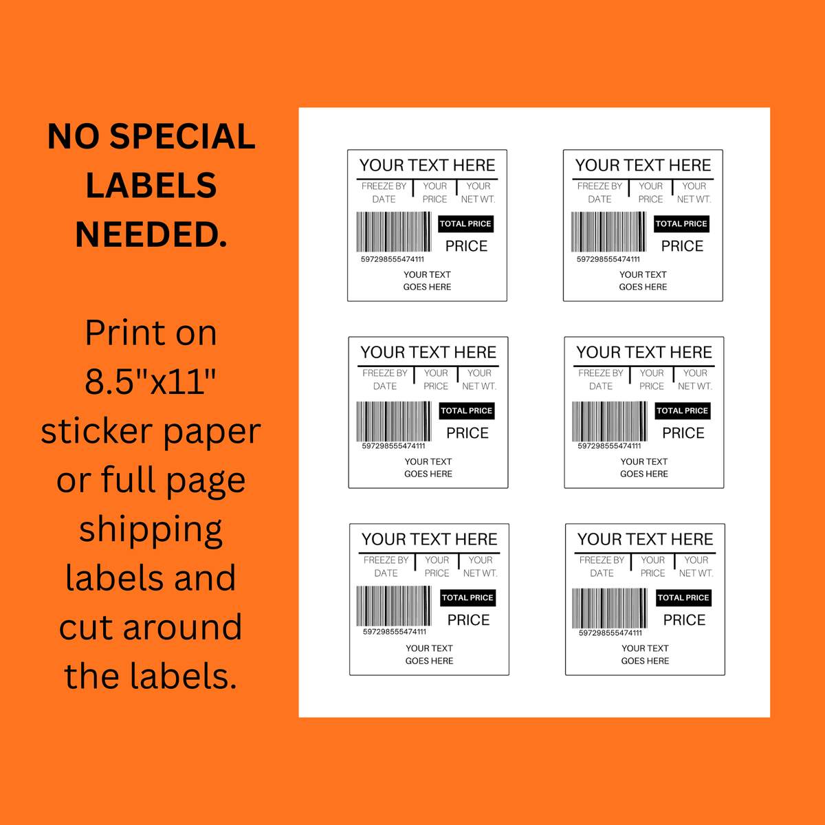 24 Halloween Meat Labels Printable Bundle + Editable Canva Template ...