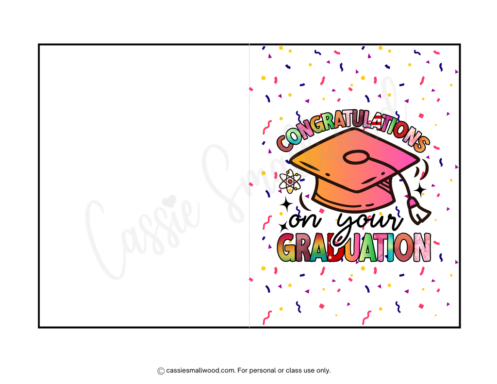 Printable Graduation Cards (20 Pages) – Cassie Smallwood