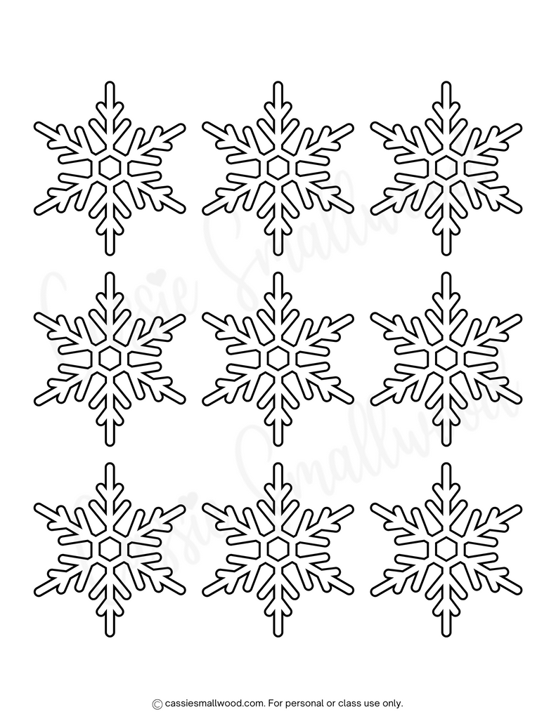 Printable Snowflake Templates (33 Pages) – Cassie Smallwood
