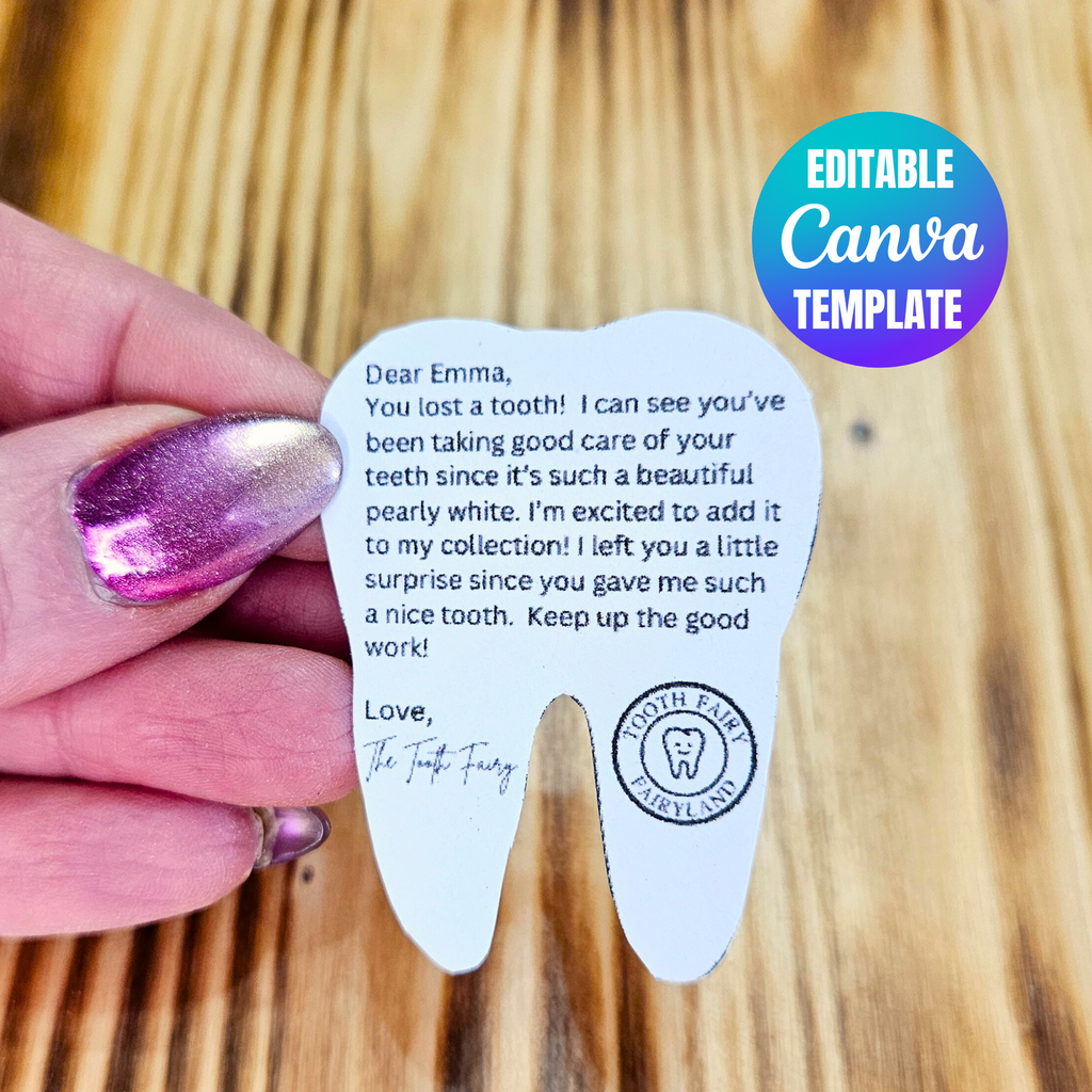 Tiny Editable Personlized Tooth Fairy Letter Printable Template ...