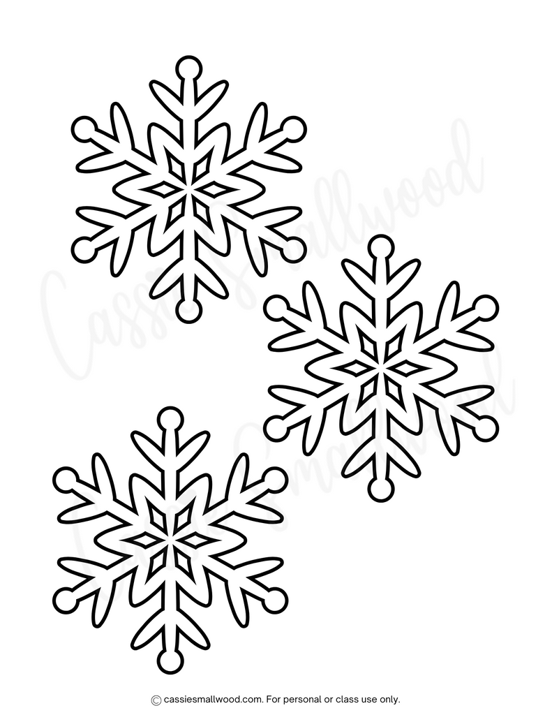 Printable Snowflake Templates (33 Pages) – Cassie Smallwood