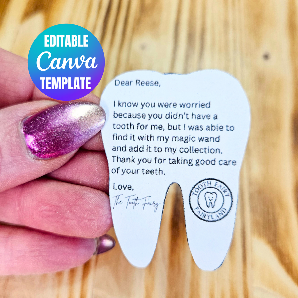 Editable Missing Tooth Fairy Letter For Swallowed Tooth Canva Template ...