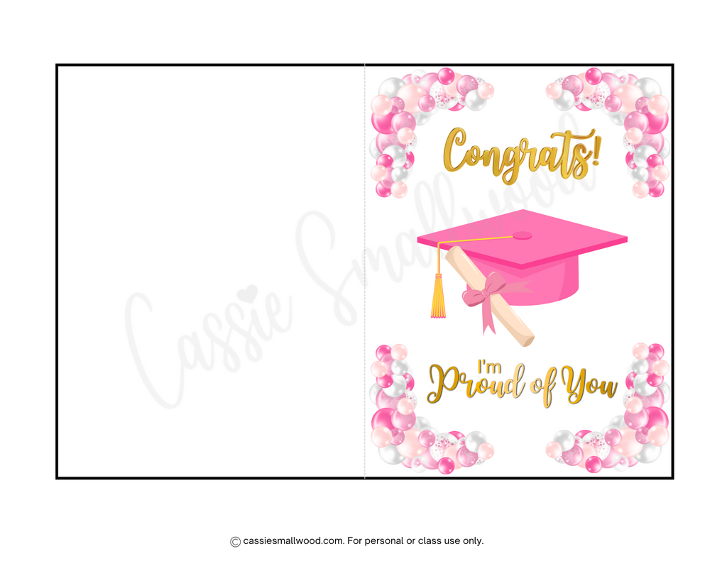 Printable Graduation Cards (20 Pages) – Cassie Smallwood