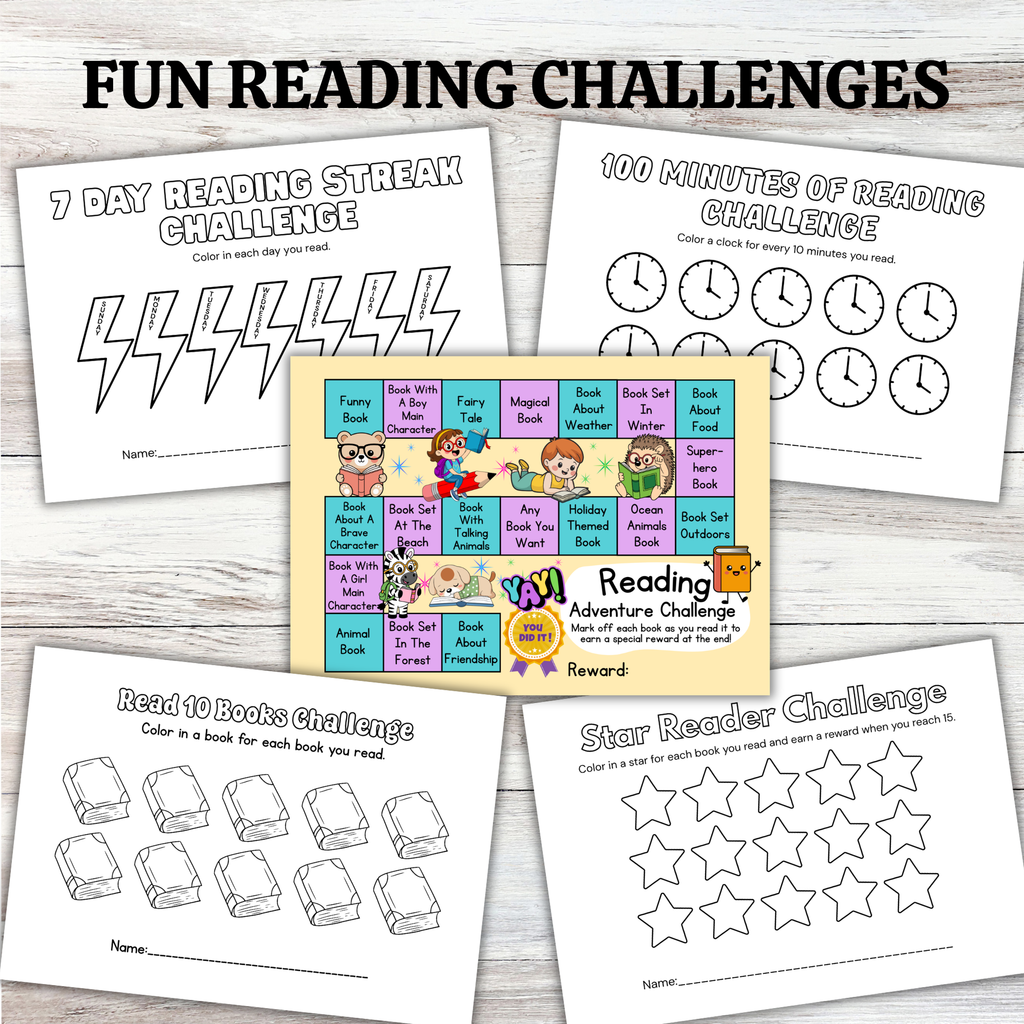 Kids Reading Reward System Printable Kit (100+ Pages) – Cassie Smallwood