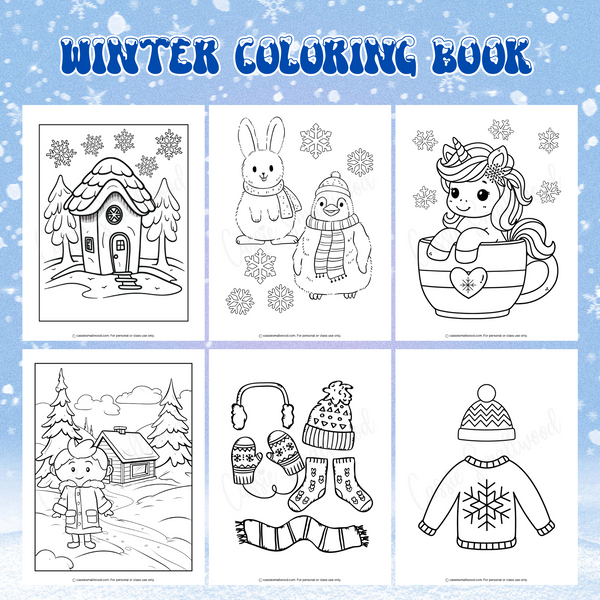 Printable Winter Coloring Book (30 Winter Coloring Pages) – Cassie ...