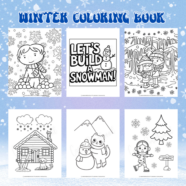 Printable Winter Coloring Book (30 Winter Coloring Pages) – Cassie ...
