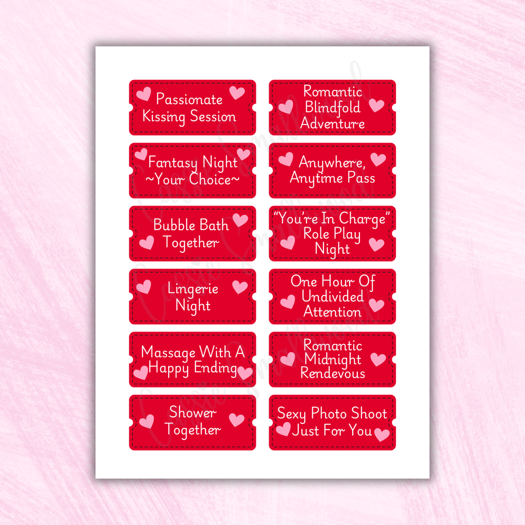 Editable Love Coupons Template – Cassie Smallwood