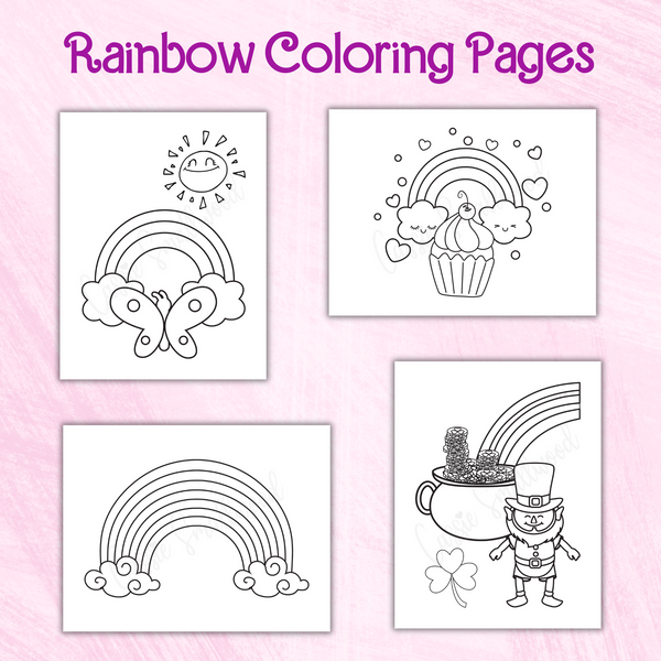 rainbow coloring pages for kindergarten