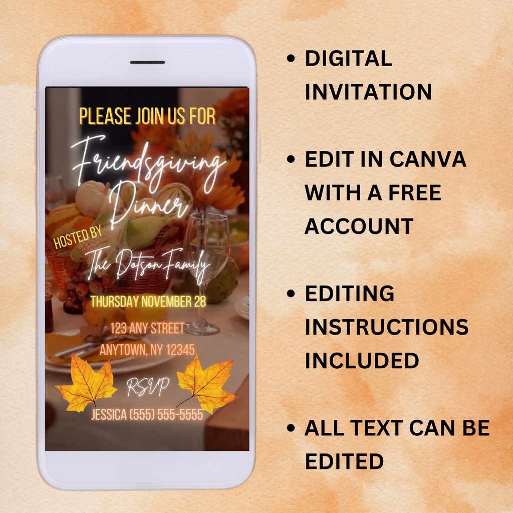 Friendsgiving Video Invitation – Cassie Smallwood