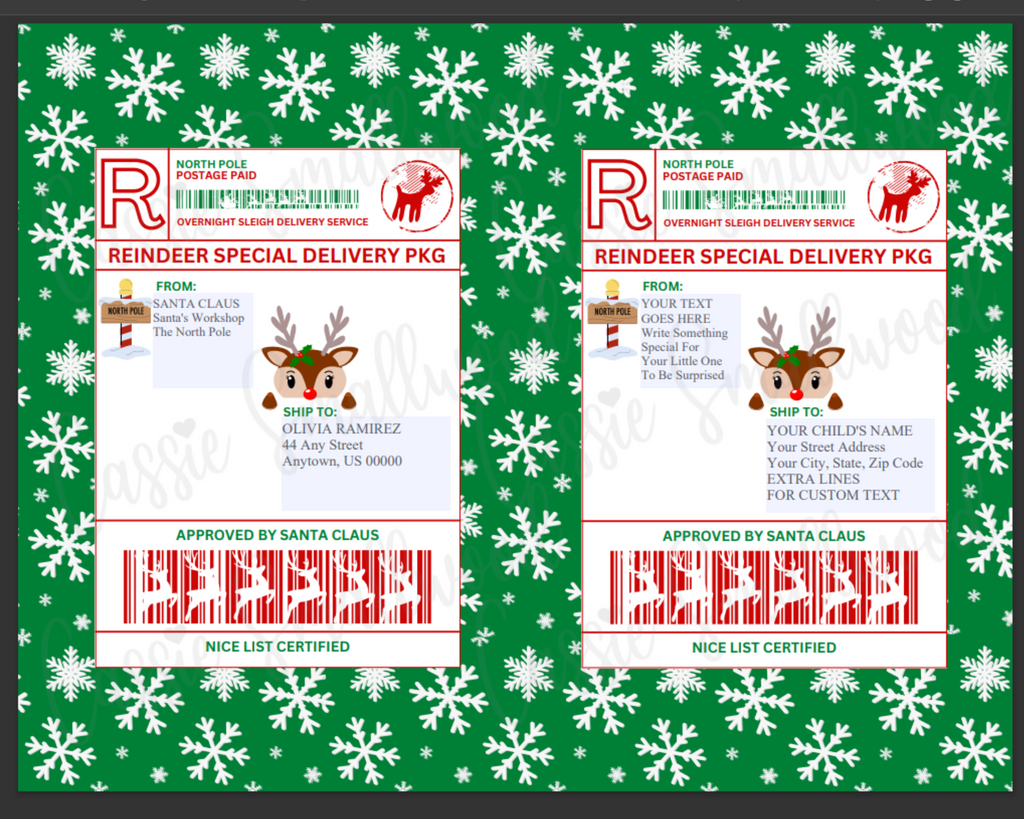 Editable North Pole Shipping Label Bundle – Cassie Smallwood