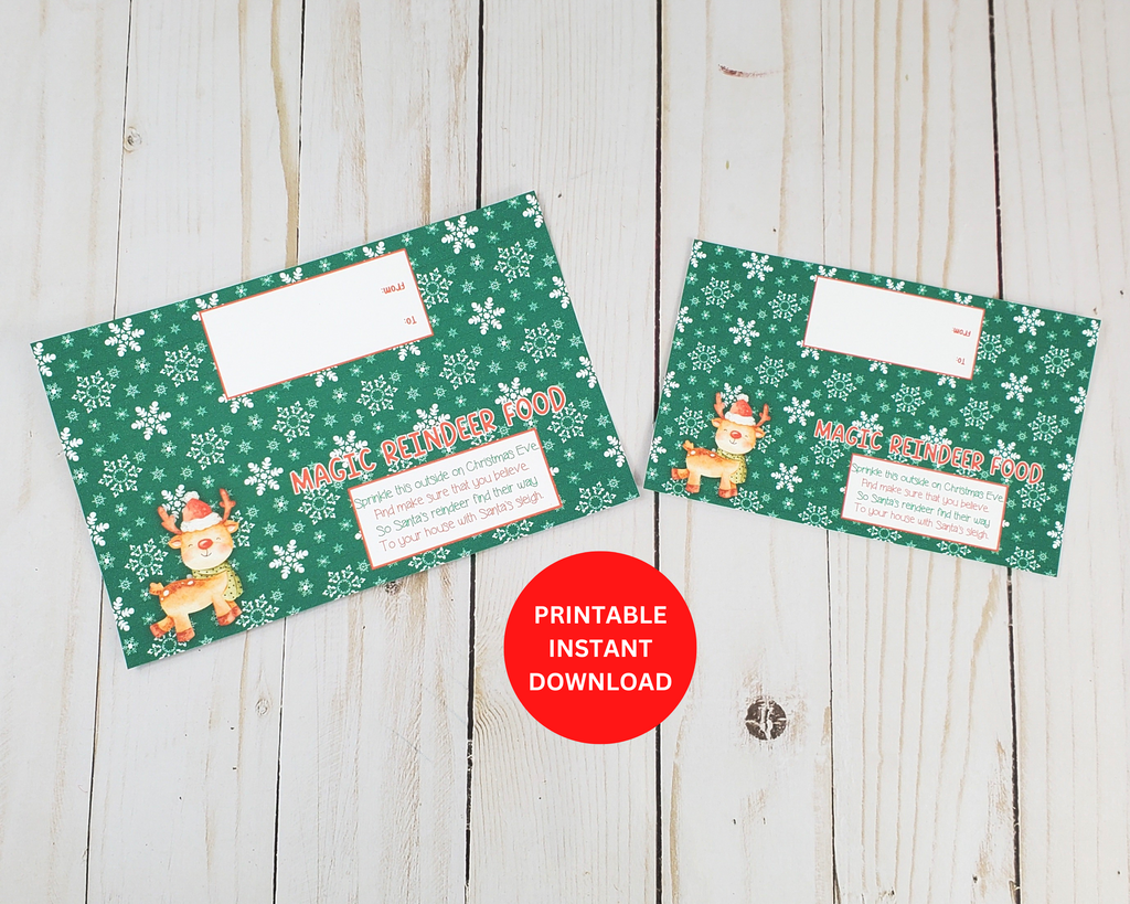 Printable Magic Reindeer Food Treat Bag Toppers With Poem – Cassie ...