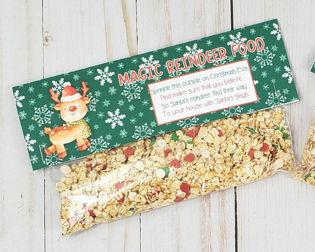 Printable Magic Reindeer Food Treat Bag Toppers With Poem – Cassie ...