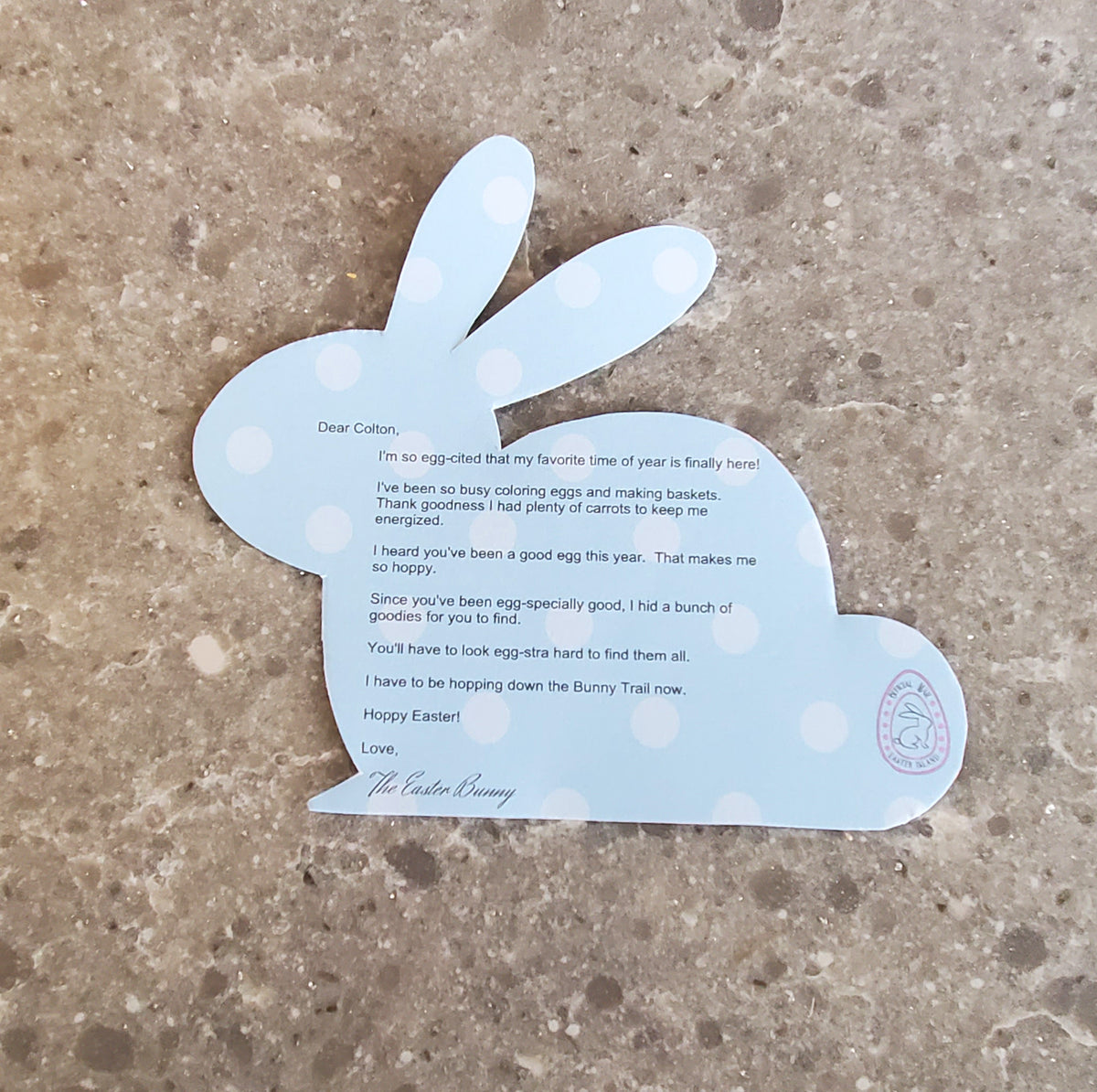 Printable Easter Bunny Letter Template – Cassie Smallwood