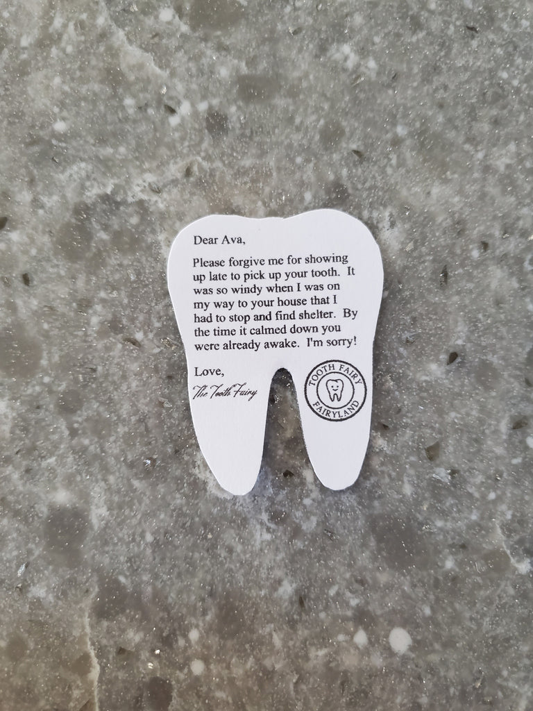 Customizable Tooth Fairy Apology Letter Printable – Cassie Smallwood