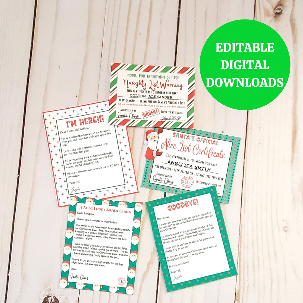 Mini Printable Christmas Elf Letters Bundle of 5 – Cassie Smallwood