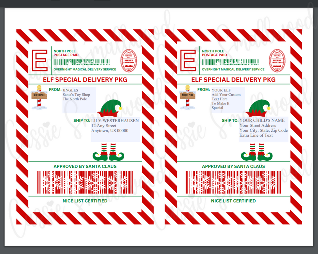Editable North Pole Shipping Label Bundle – Cassie Smallwood