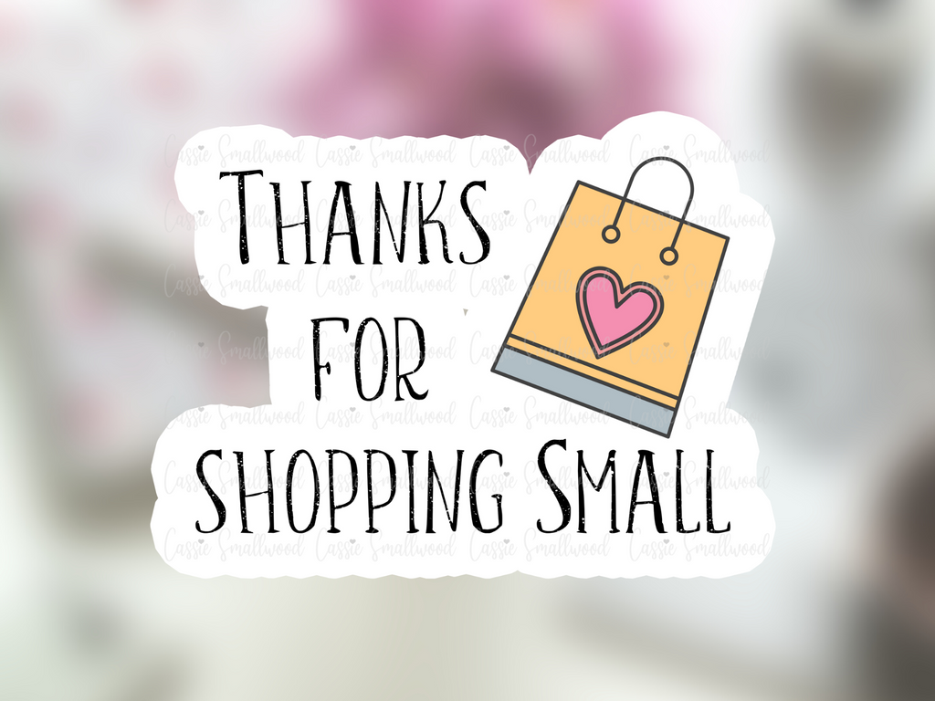 Thanks For Shopping Small Printable Stickers – Cassie Smallwood